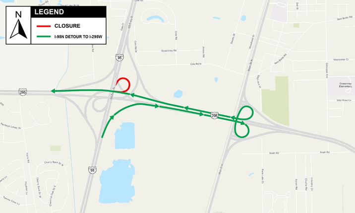Overnight Detours Planned at I-95/I-295 North Interchange - FDOT ...